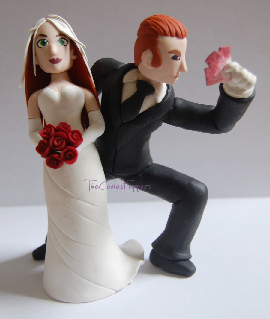 Gambit And Rogue Wedding Cake Topper - CakeCentral.com