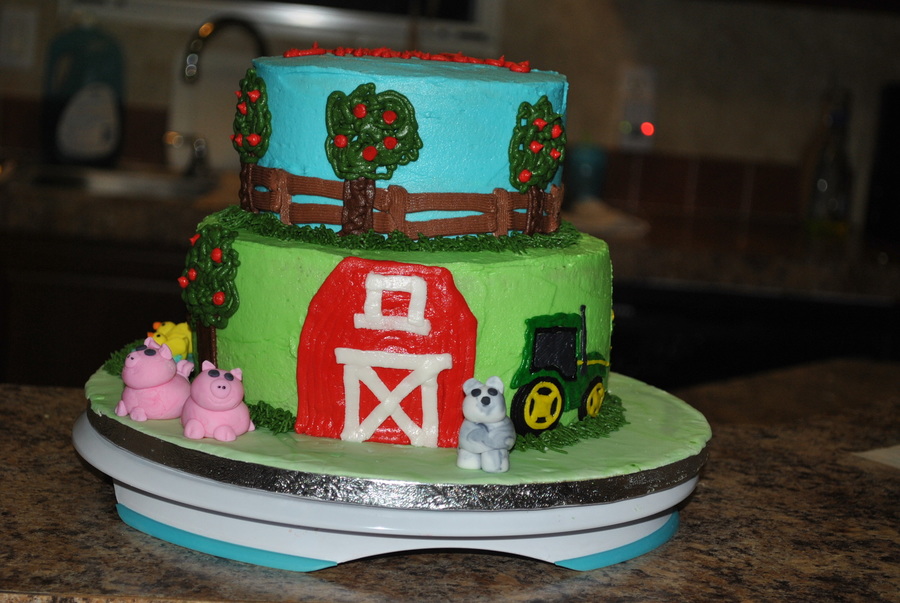 Farm Birthday Cake - CakeCentral.com