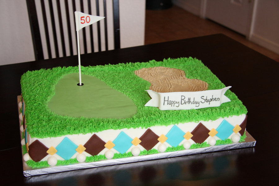 50Th Birthday Golf Cake - CakeCentral.com