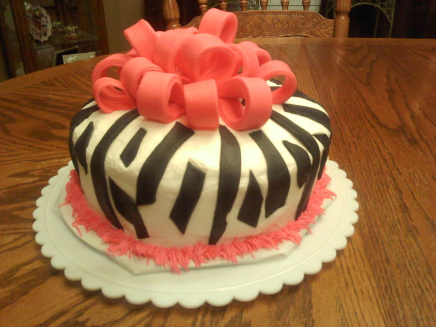 Zebra Print Cake - CakeCentral.com