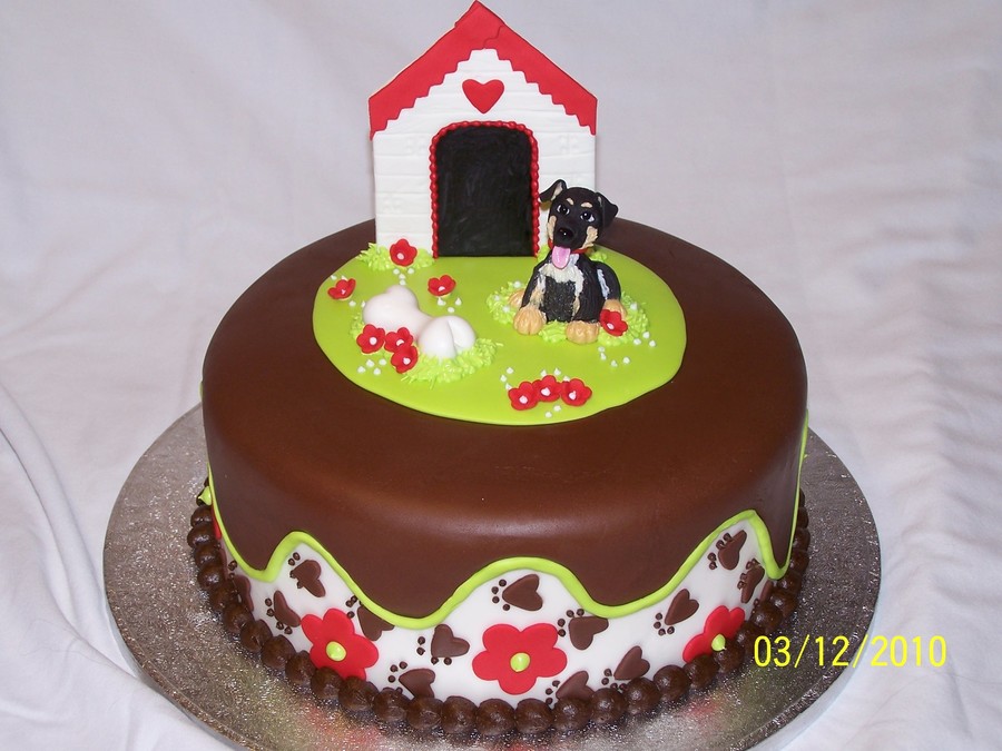 German Shepherd Puppy Cake - CakeCentral.com