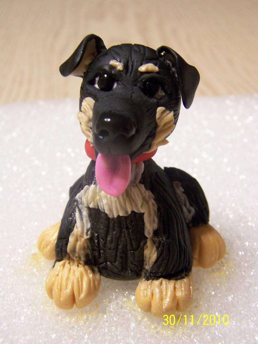 German Shepherd Puppy Cake - CakeCentral.com