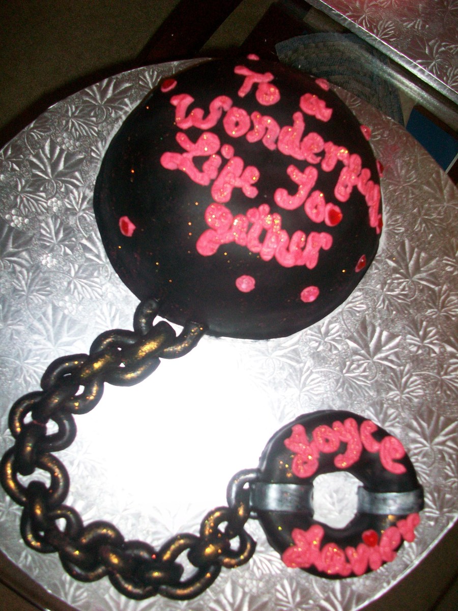 Ball And Chain Bridal Shower Cake - CakeCentral.com