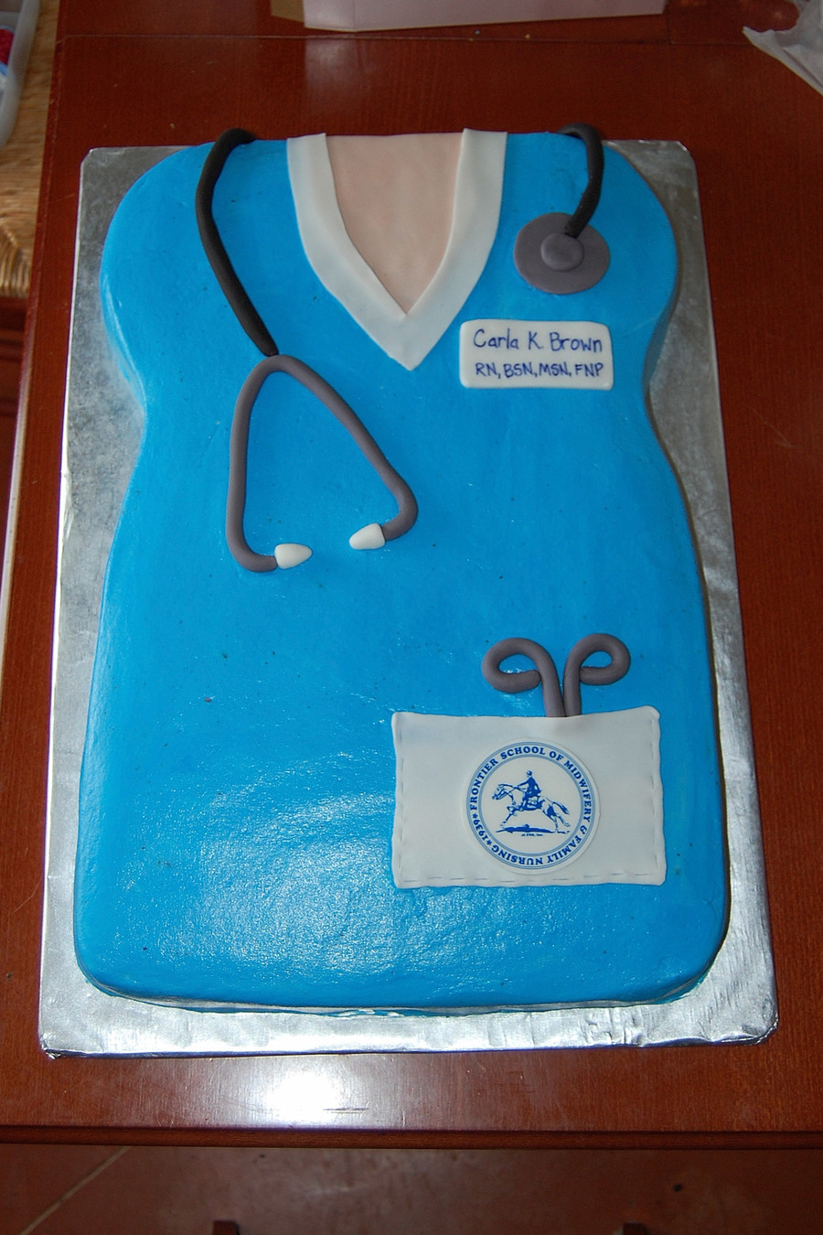 Nurse Practitioner Grad Cake - CakeCentral.com