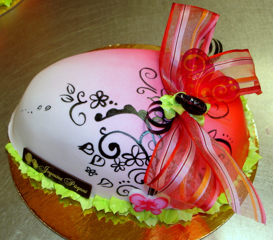 Neon Pink Easter Egg - CakeCentral.com