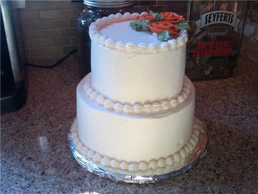 My First Stacked Cake. - CakeCentral.com