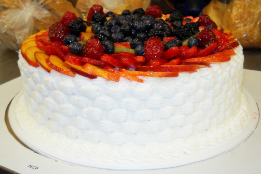 Fruit 3 Tier Cake - CakeCentral.com