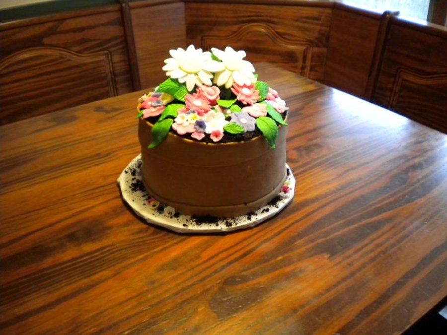 Flower Pot Cake - CakeCentral.com