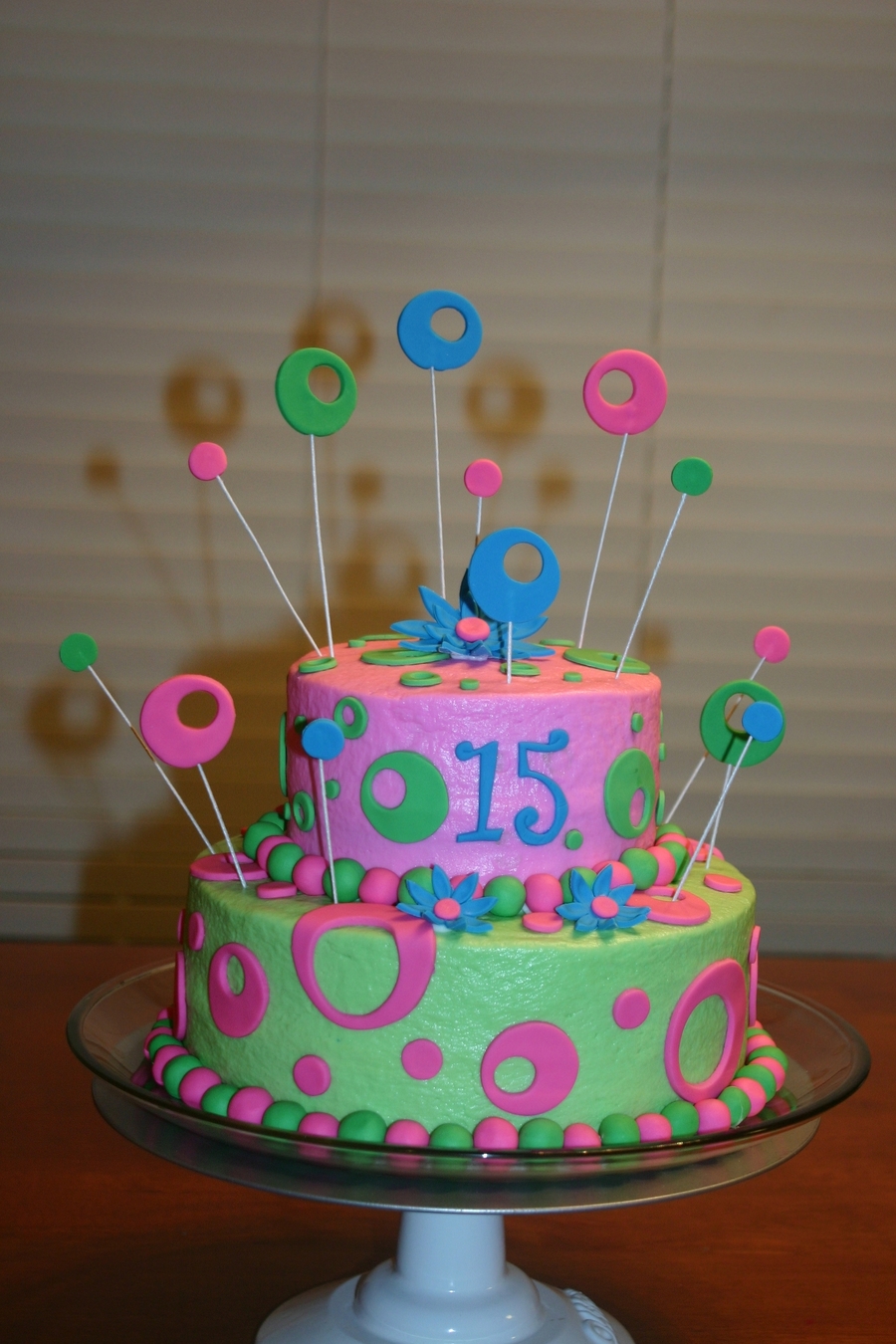 Birthday Circles Cake - CakeCentral.com