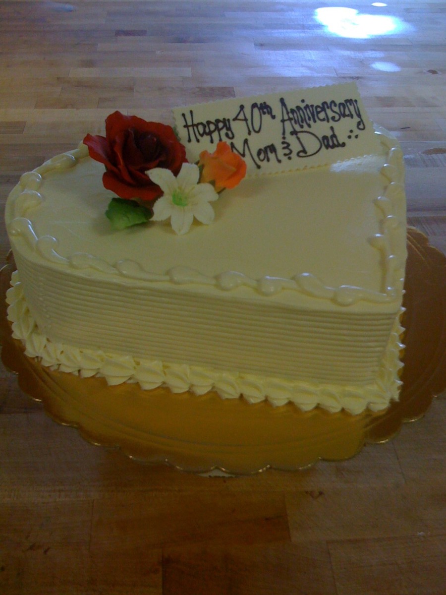 Heart Anniversary Cake - CakeCentral.com