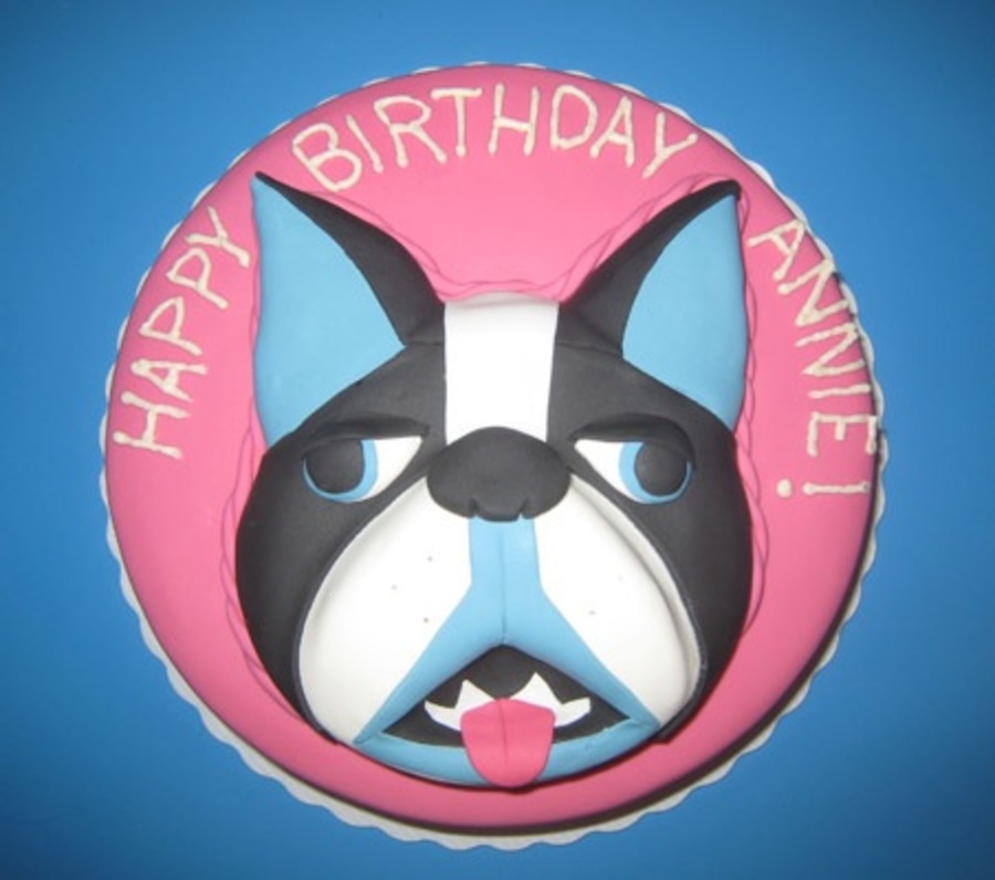 Boston Terrier Birthday Cake - CakeCentral.com