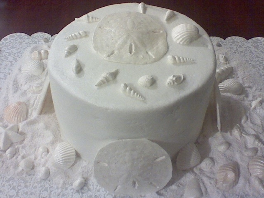 Birthday Cake Made Of Edible Seashells - CakeCentral.com