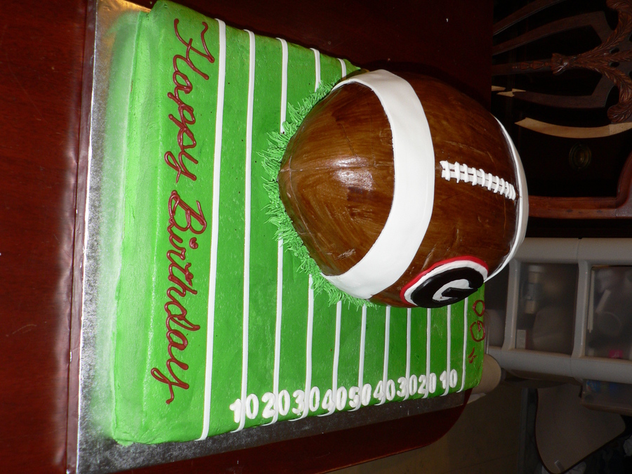 Uga Football Cake - CakeCentral.com