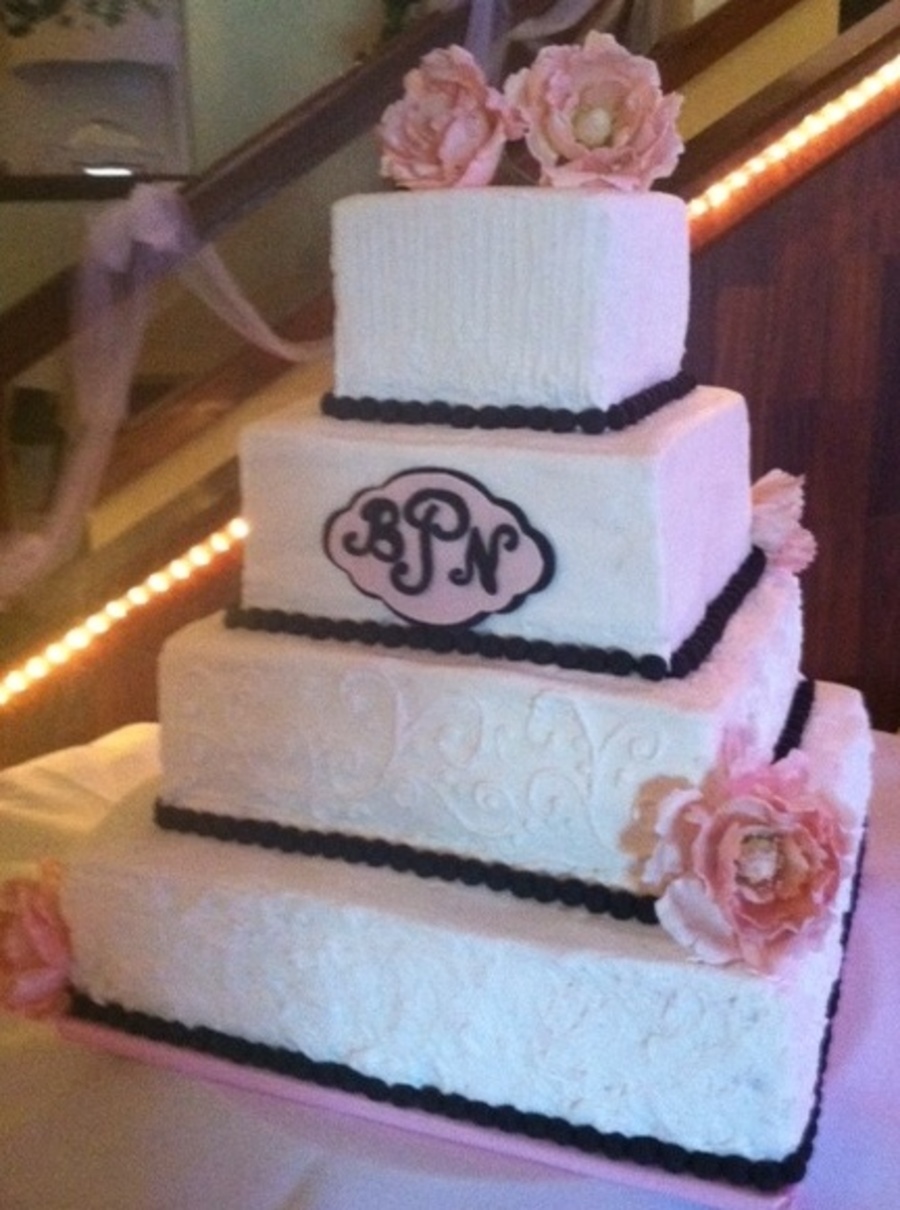 Square Tiered Wedding Cake - CakeCentral.com