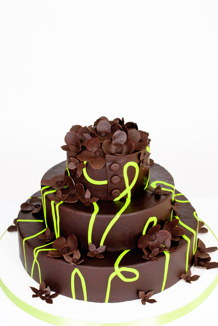 Chocolate Inlay Wedding Cake - CakeCentral.com