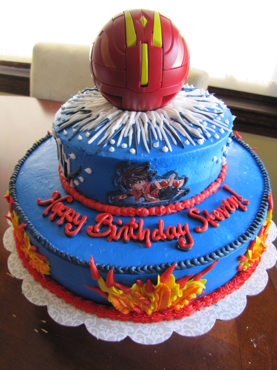 2 Tier Bakugan Cake - CakeCentral.com