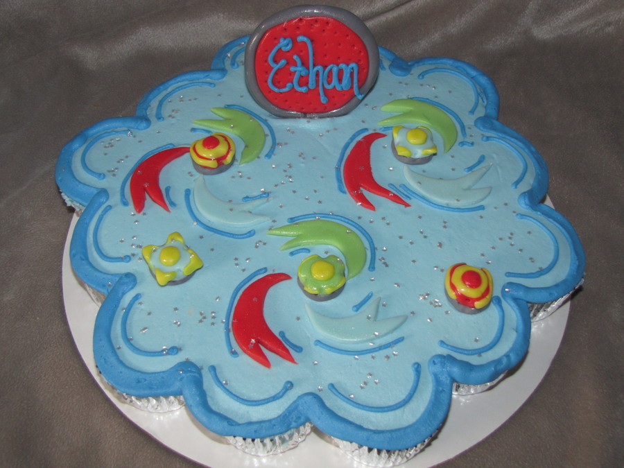 Beyblades Cupcake Cake - CakeCentral.com