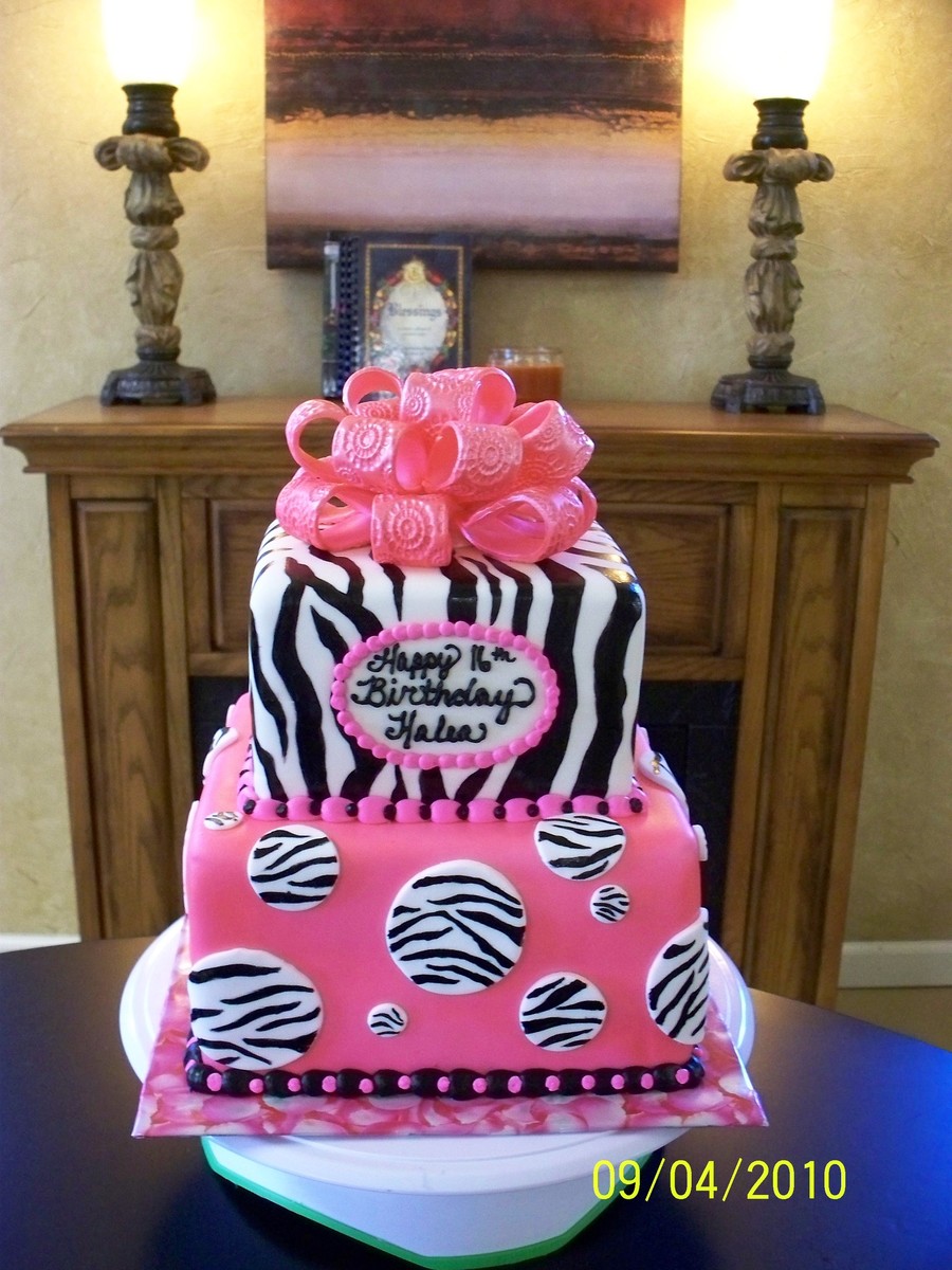 Hot Pink Zebra - CakeCentral.com