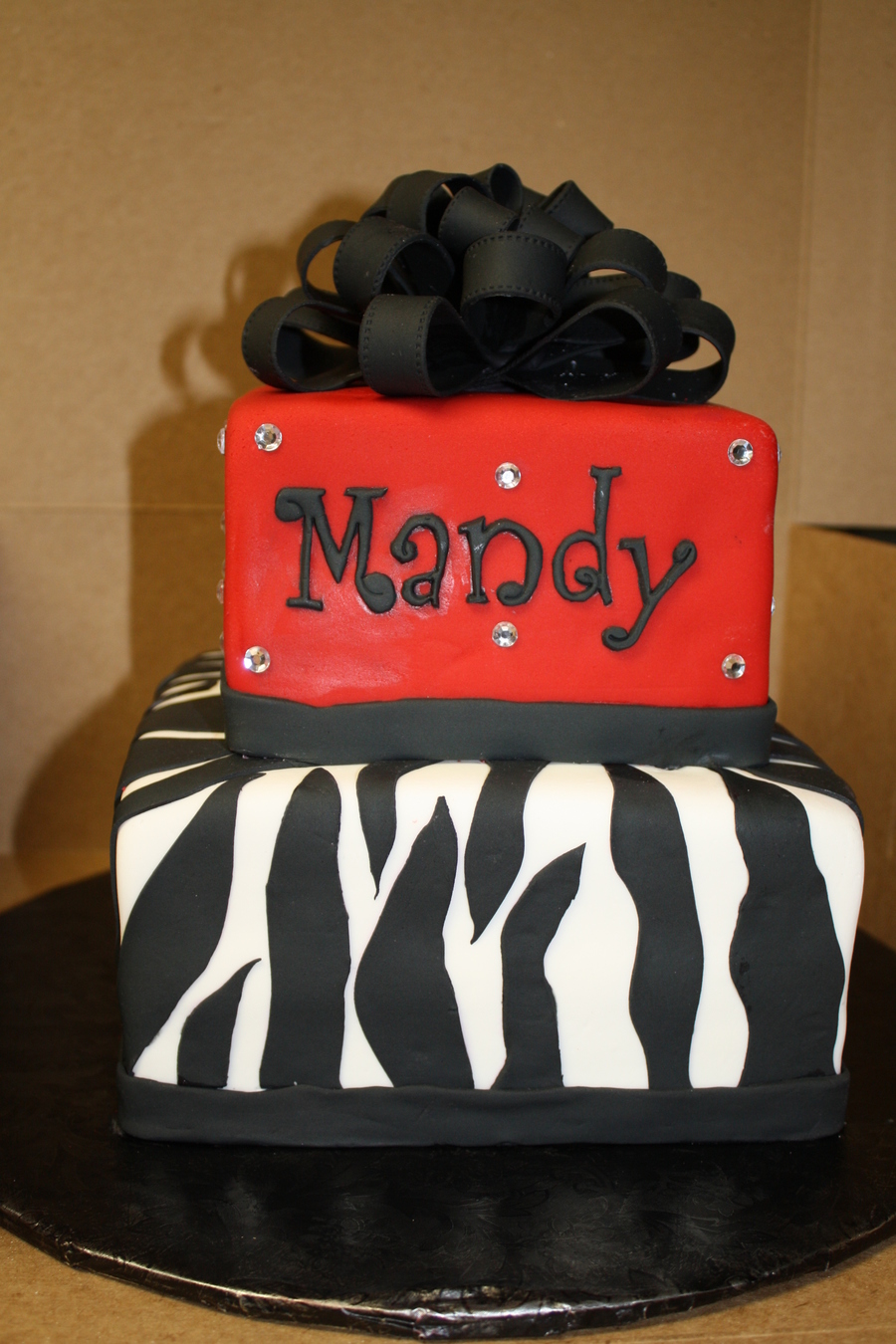 Zebra Birthday Cake - CakeCentral.com