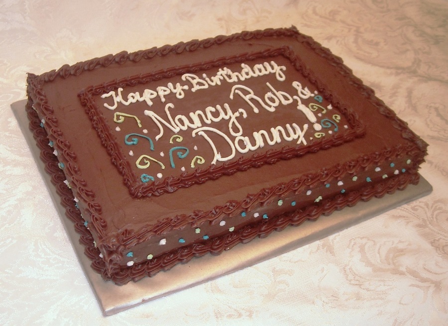 Chocolate Sheet Birthday Cake - CakeCentral.com