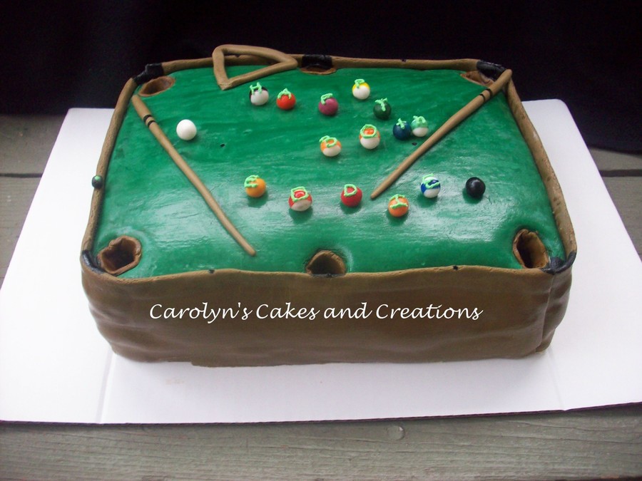 Pool Table Birthday Cake - CakeCentral.com