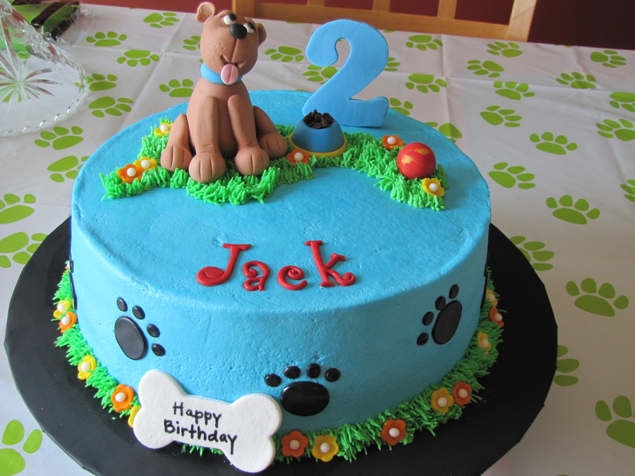 Dog-Themed 2Nd Birthday Cake - CakeCentral.com