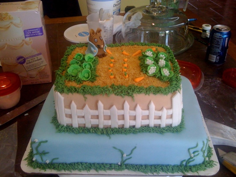 Peter Rabbit Baby Shower Cake - CakeCentral.com