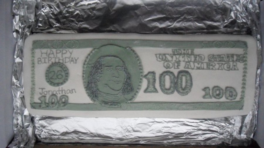 $100 Bill Cake - CakeCentral.com
