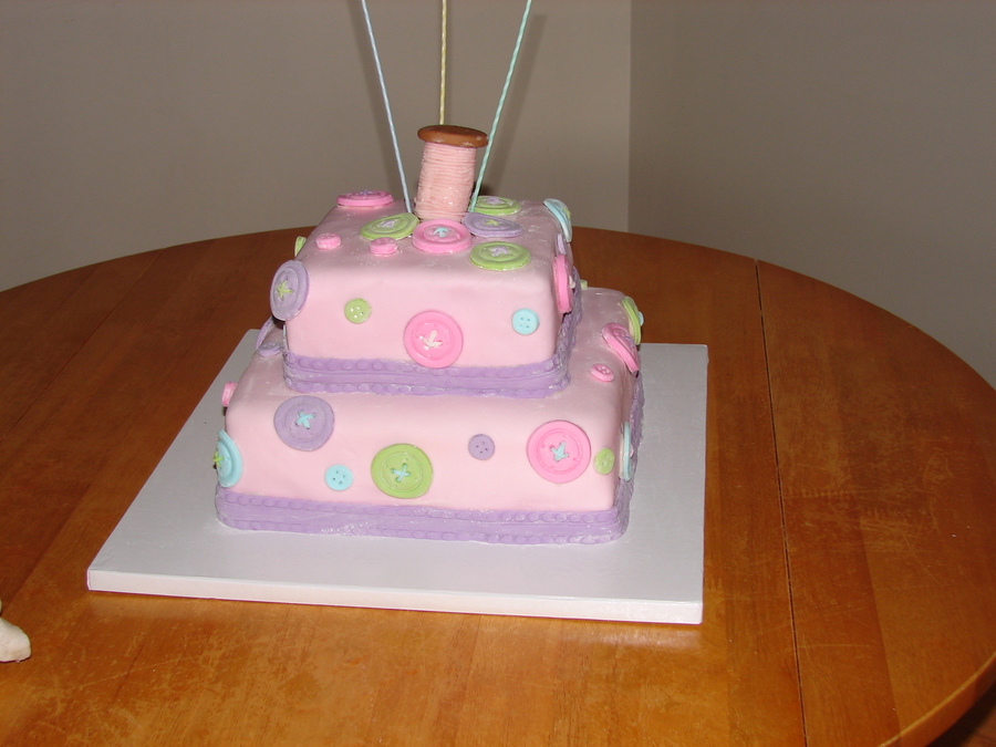 Button Birthday Cake - CakeCentral.com