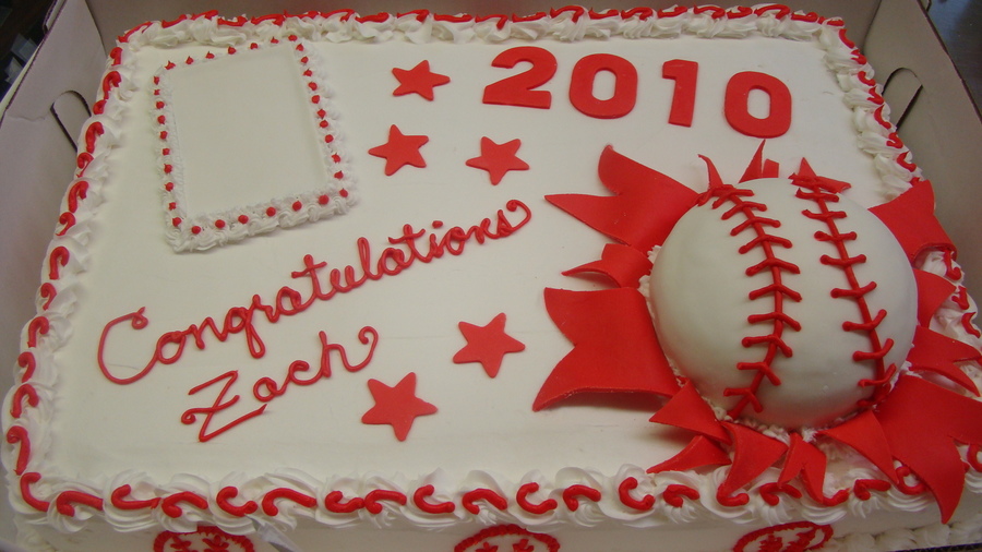 Baseball Graduation Cake - CakeCentral.com