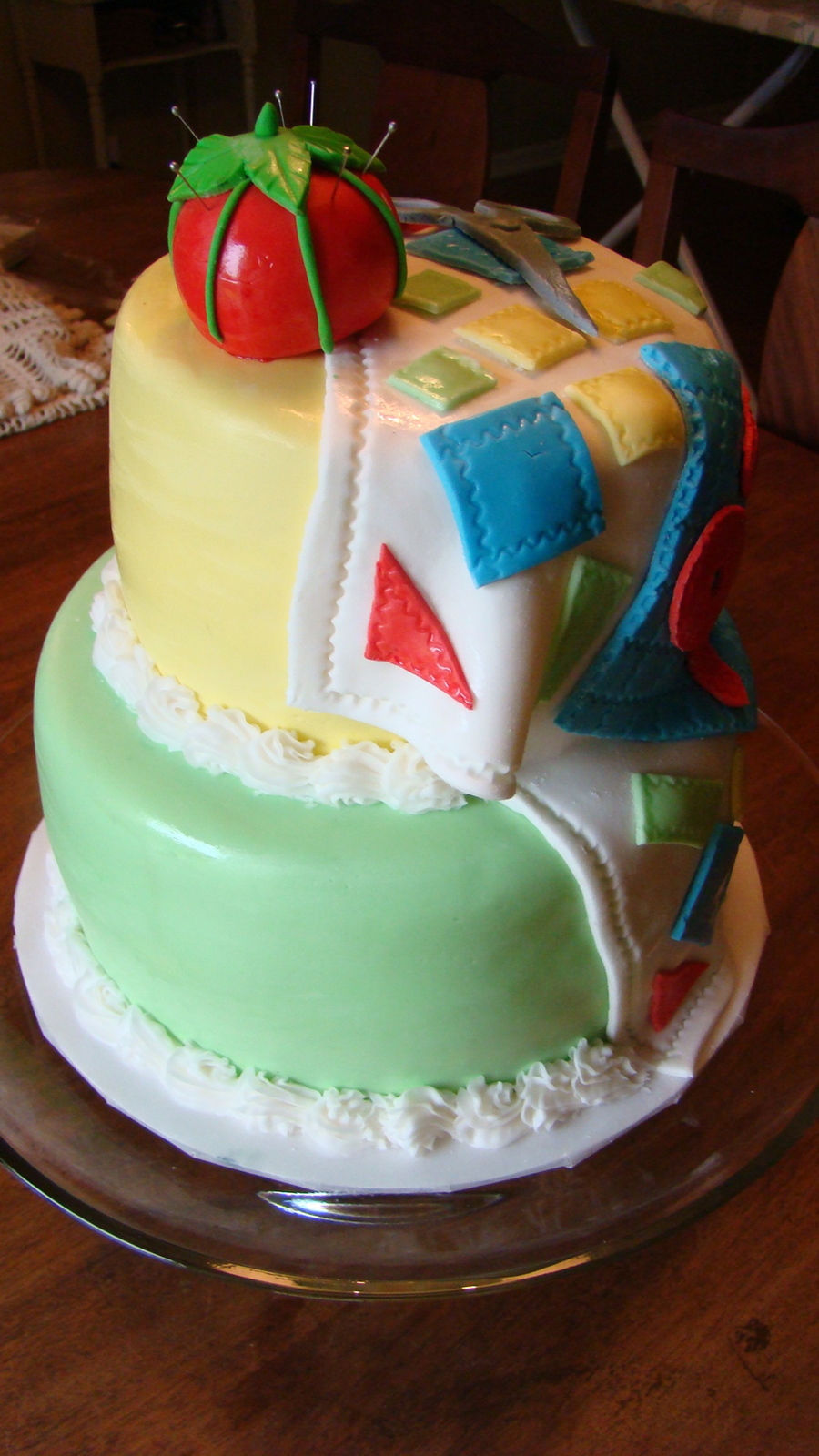 Quilt Birthday Cake - CakeCentral.com