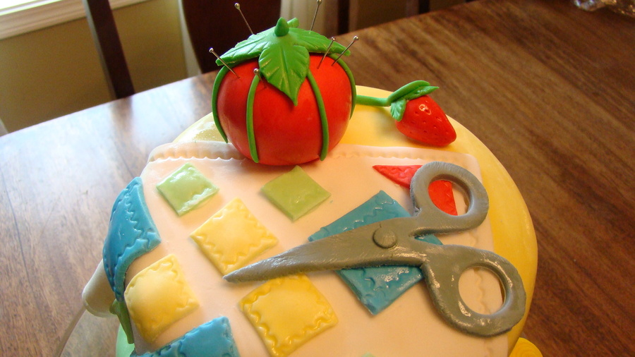 Quilt Birthday Cake - CakeCentral.com