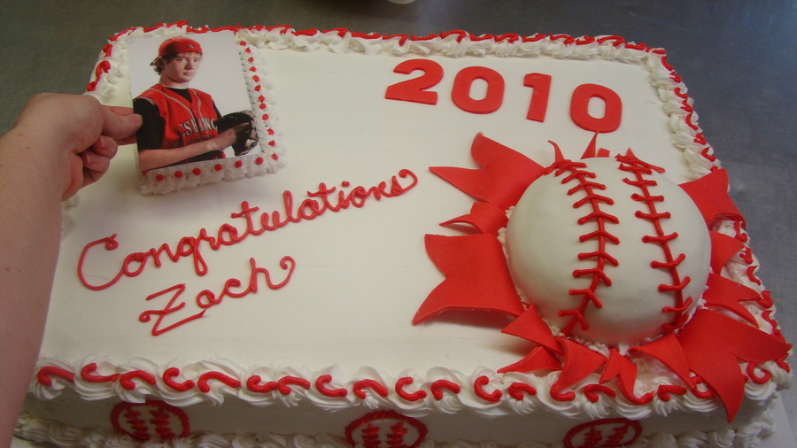Baseball Graduation Cake - CakeCentral.com