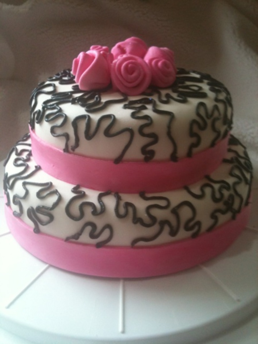 Pink Ribbon Roses - CakeCentral.com