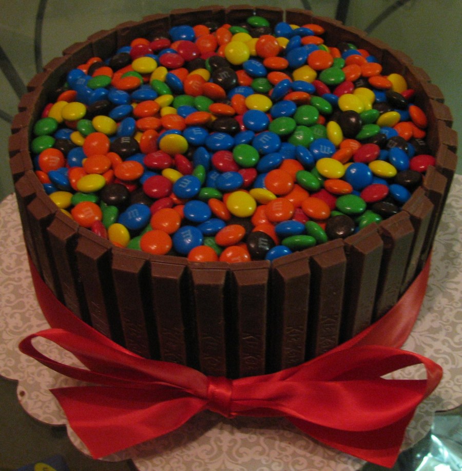 Kit Kat And M&m Cake - CakeCentral.com