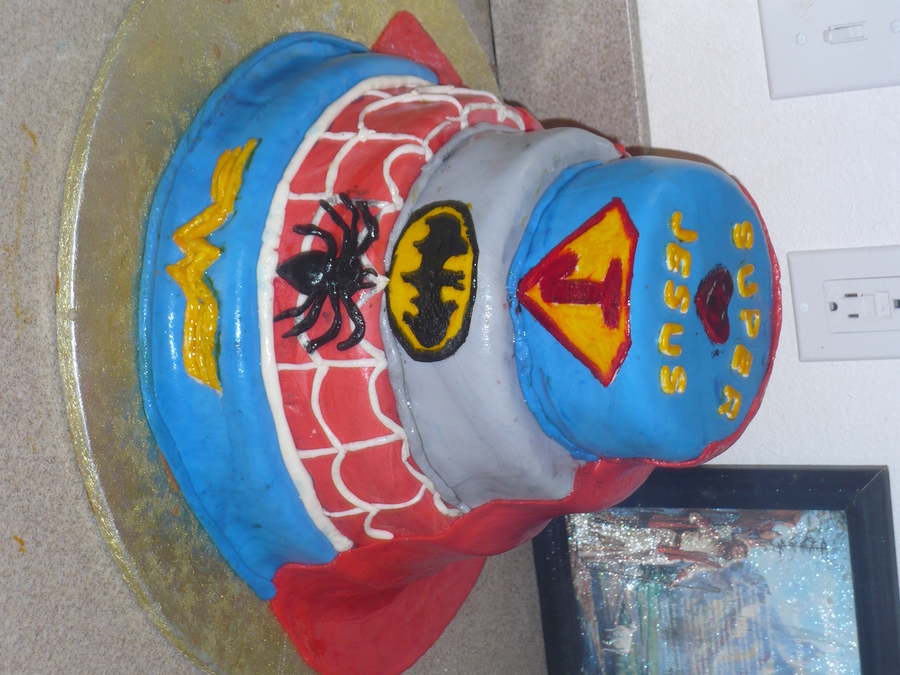 Super Heroes Cake - CakeCentral.com