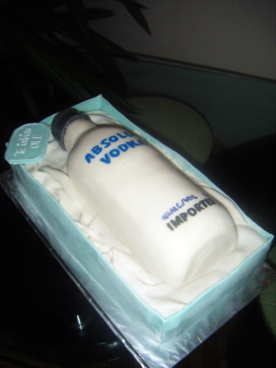 Absolut Vodka Bottle Cake - CakeCentral.com