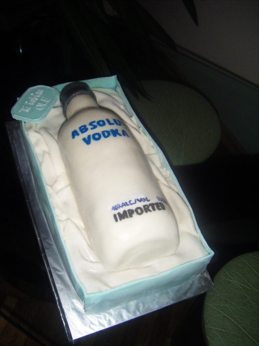 Absolut Vodka Bottle Cake - CakeCentral.com