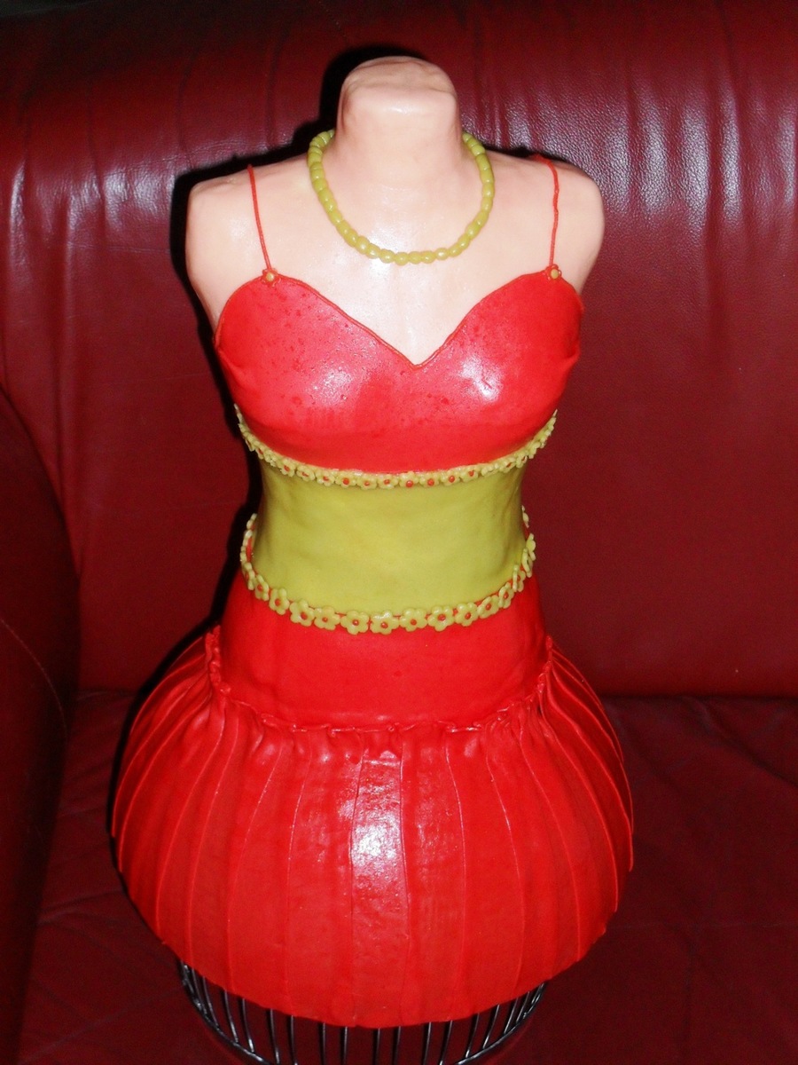 Dress On Torso Cake - CakeCentral.com