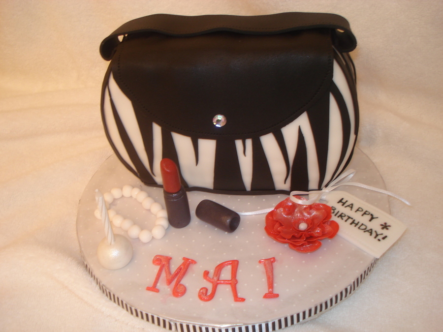 Zebra Print Purse Cake - CakeCentral.com