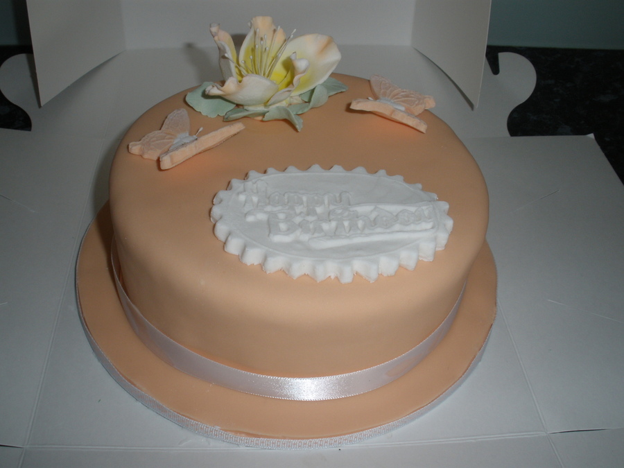 Rose Plaque Cake - CakeCentral.com