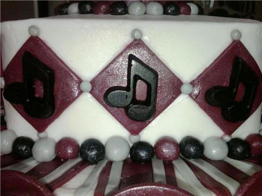 Maroon And Silver Graduation Cake - CakeCentral.com