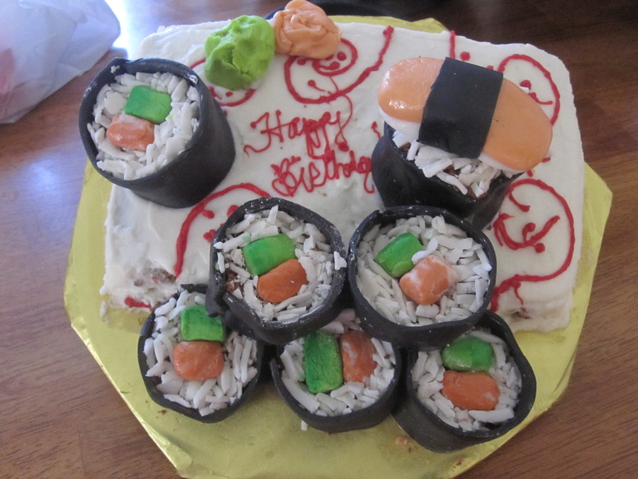 Sushi Birthday Cake - CakeCentral.com