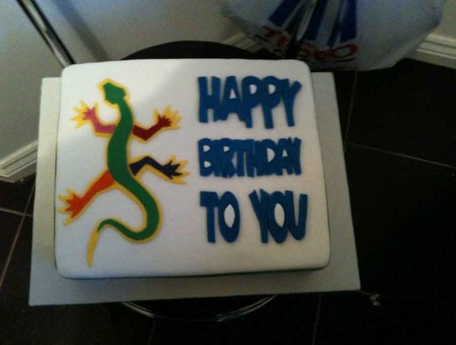 Lizard Tattoo Birthday Cake! - CakeCentral.com