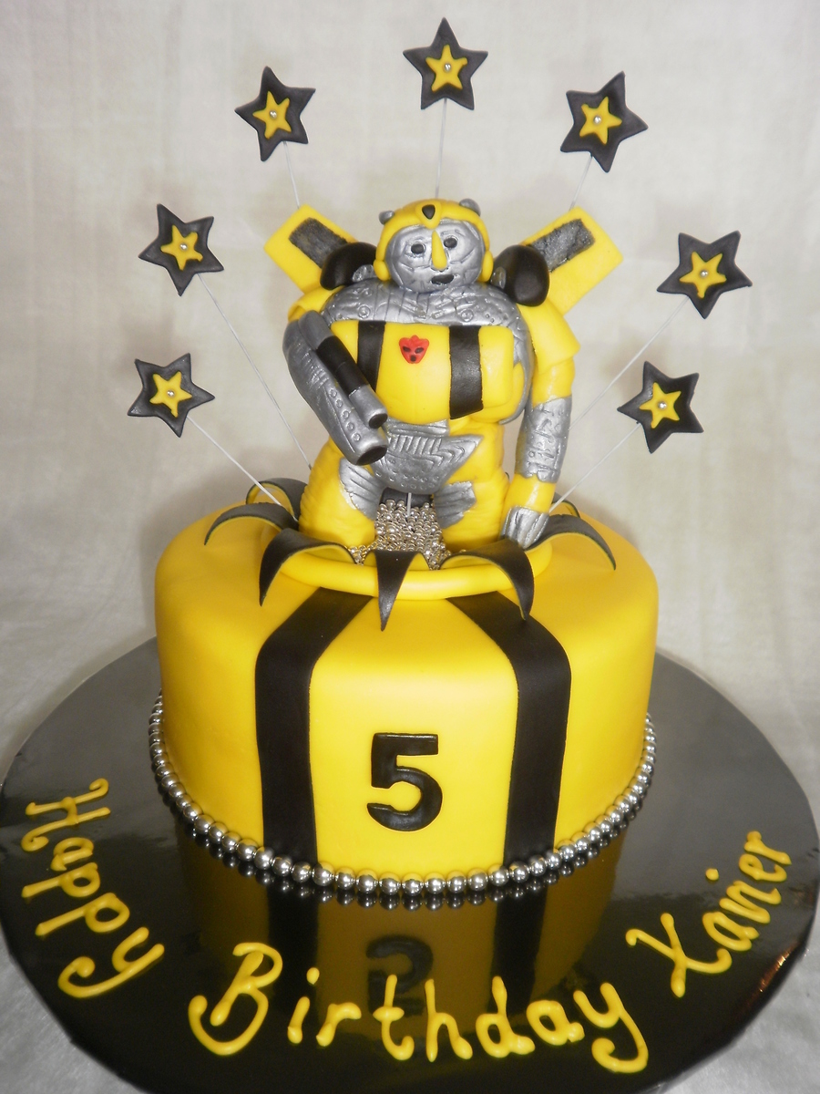 Bumblebee Transformer Cake - CakeCentral.com
