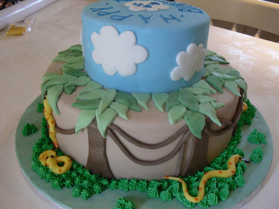Jungle 1St Birthday Cake - CakeCentral.com