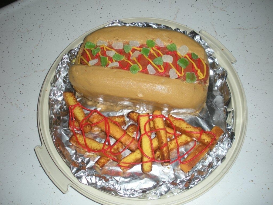 Hot Dog Cake - CakeCentral.com