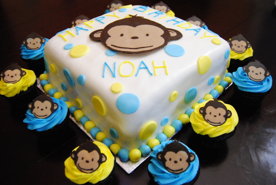 Mod Monkey Birthday - CakeCentral.com