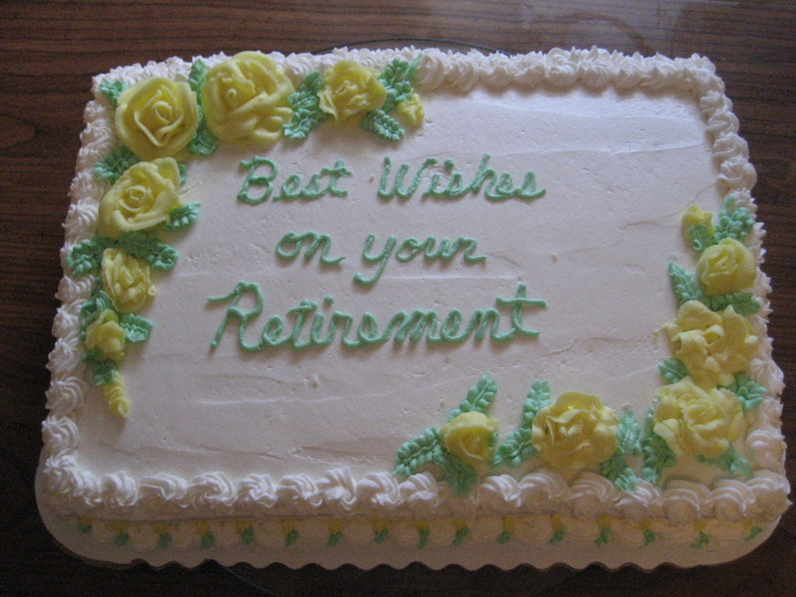 Retirement Yellow Roses - CakeCentral.com