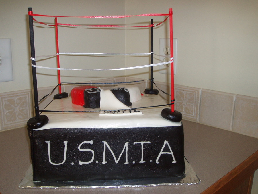Usmta Boxing Ring Cake - CakeCentral.com